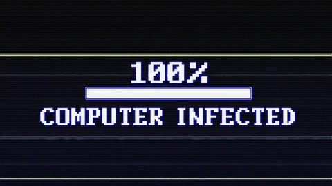 COMPUTER INFECTED Glitch Text Animation,... | Stock Video | Pond5