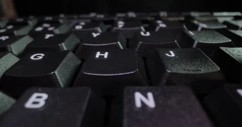 Computer kayboard typing closeup in the ... | Stock Video | Pond5