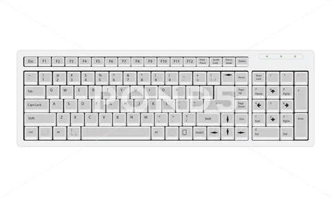 Computer Keyboard Vector Illustration: Graphic #118210825