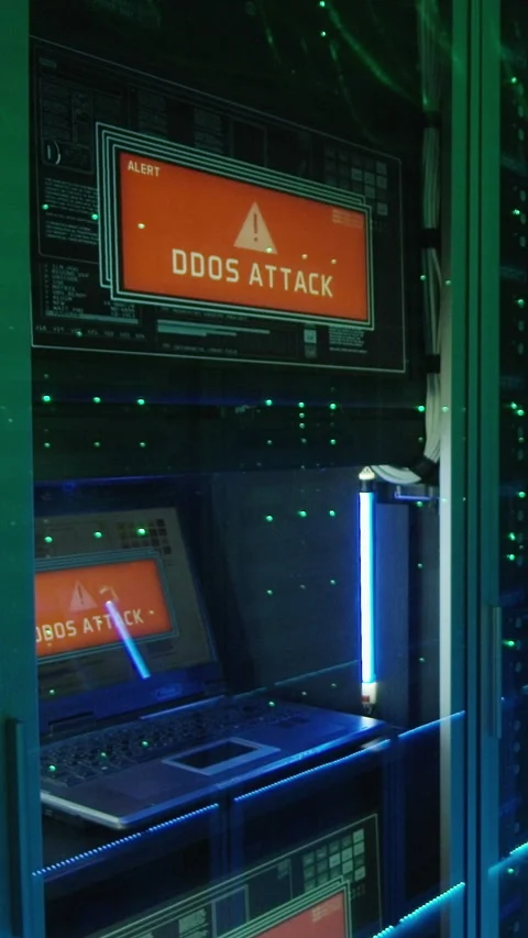 Computer login screen in a modern data c... | Stock Video | Pond5