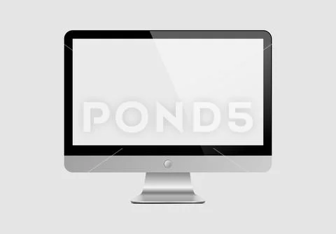 Computer monitor display isolated. Vector illustration: Royalty Free ...