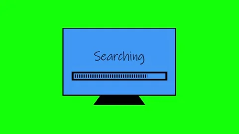 Computer monitor displaying a Searching ... | Stock Video | Pond5