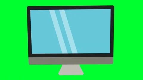 Computer Monitor on Green Screen Animati... | Stock Video | Pond5
