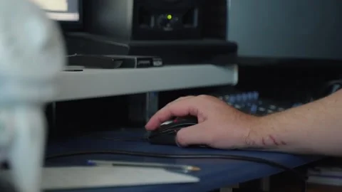 Computer mouse in hand | Stock Video | Pond5