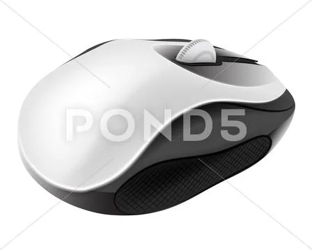 Computer mouse in isometric view isolated object on white vector ...