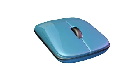 Computer mouse rotating. Blue color. Iso... | Stock Video | Pond5