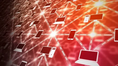 Computer Network Animation with internet... | Stock Video | Pond5