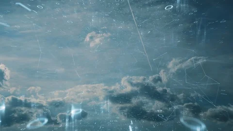 Computer network on clouds time lapse ba... | Stock Video | Pond5