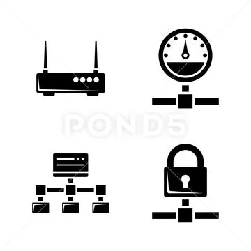 Computer Network. Simple Related Vector Icons: Royalty Free #101248778