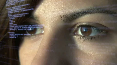 Computer programmer coding on futuristic... | Stock Video | Pond5