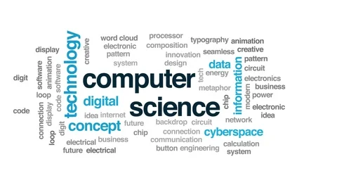 Computer science animated word cloud. Ki... | Stock Video | Pond5