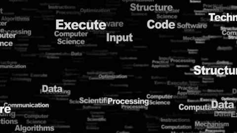 COMPUTER SCIENCE Keywords Animation, Bac... | Stock Video | Pond5