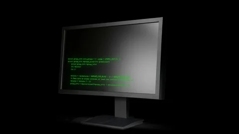 Computer Screen with Programming Code on... | Stock Video | Pond5