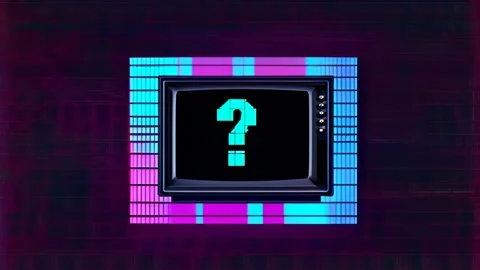 A computer screen with a question mark a... | Stock Video | Pond5