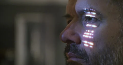 Screen Reflection Face Stock Footage ~ Royalty Free Stock Videos | Pond5