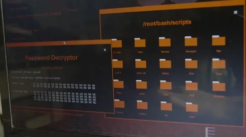 Computer screen with unreadable code and... | Stock Video | Pond5