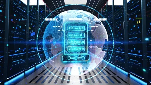Computer Server Icon Moving Through Rack... | Stock Video | Pond5