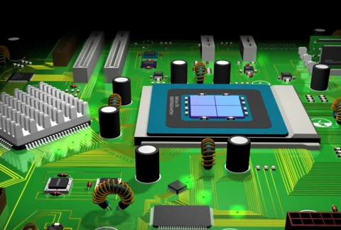 Computer System Board 3D Animated Pan (N... | Stock Video | Pond5