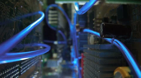 Computer system unit inside | Stock Video | Pond5