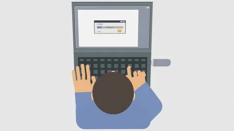 Computer user. Animation connecting a US... | Stock Video | Pond5