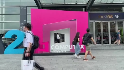 COMPUTEX 2025 exhibition kicks off in Ta... | Stock Video | Pond5