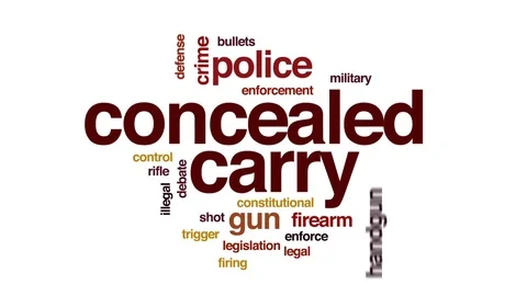 Concealed carry animated word cloud, tex... | Stock Video | Pond5