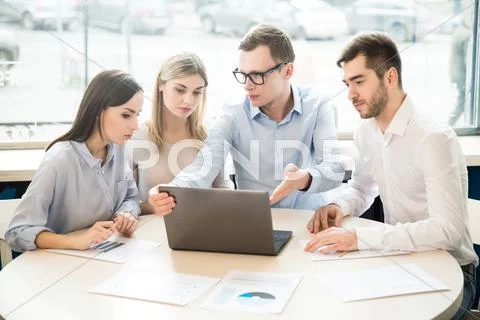 Concentrated Team Working On The Project - Stock Image - Everypixel