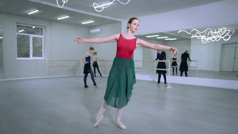 Concentrated young slim ballet dancer re... | Stock Video | Pond5