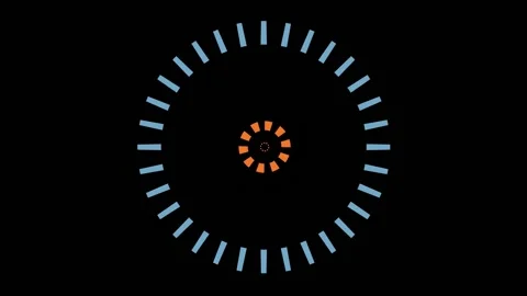 Concentric circles animation on a black ... | Stock Video | Pond5