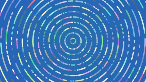 Concentric Circles Dotted Line Animation... | Stock Video | Pond5