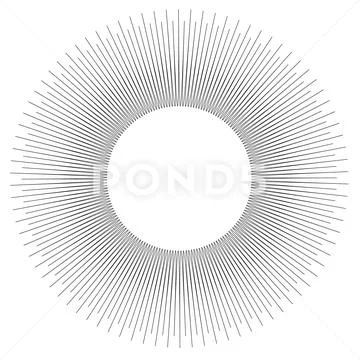 Concentric circular pattern. Random burst, radiating, radial element ...