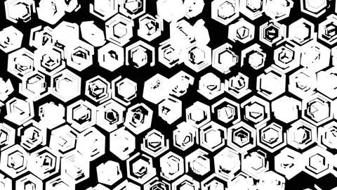 Concentric Hexagon Pattern Shattering 3d... | Stock Video | Pond5