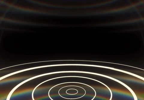 Concentric Ring Light Holographic Rainbo... | Stock Video | Pond5