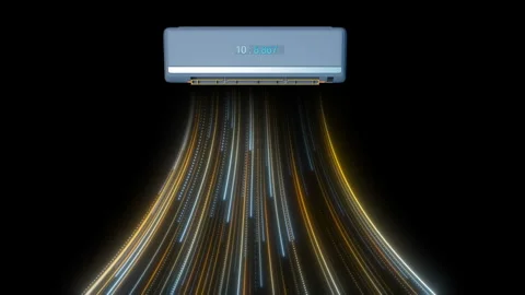 Concept animation of an air conditioning... | Stock Video | Pond5