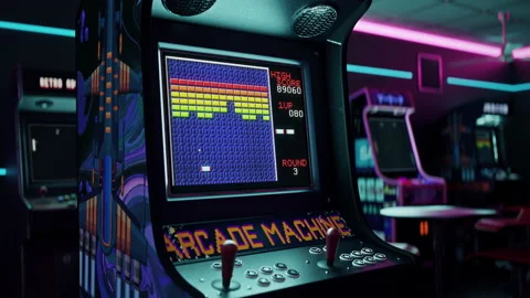 Concept animation of the retro tech arca... | Stock Video | Pond5