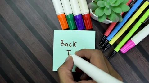 Concept of Back To School write on stick... | Stock Video | Pond5