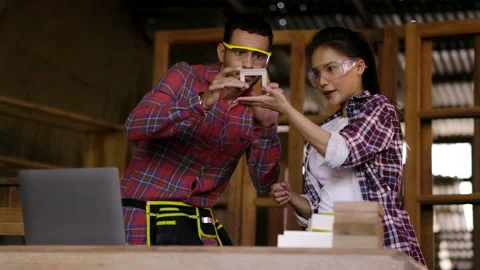 concept blue collar worker. carpenter is... | Stock Video | Pond5