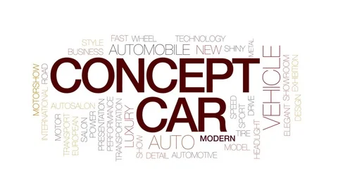 Concept car animated word cloud, text de... | Stock Video | Pond5