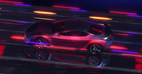 Concept Electric Super Car Speeding Up O... | Stock Video | Pond5