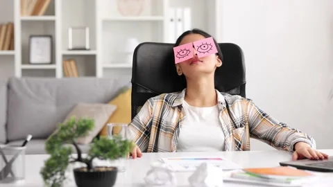 The concept of a lot of work. Tired Indi... | Stock Video | Pond5