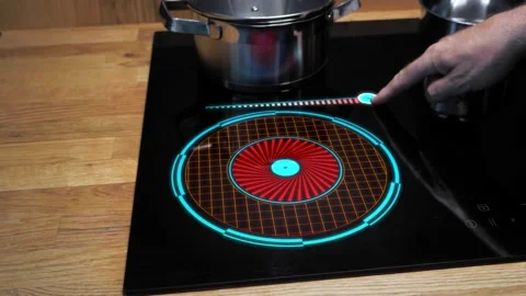 The concept of a modern induction hob, a... | Stock Video | Pond5