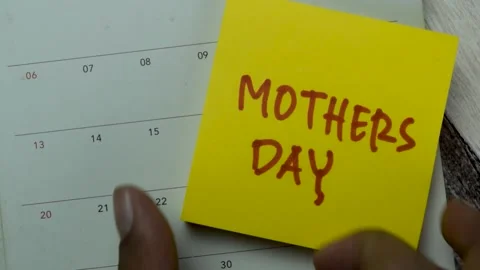 Concept of Mothers Day write on sticky n... | Stock Video | Pond5