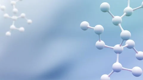 Concept realistic molecules background. ... | Stock Video | Pond5