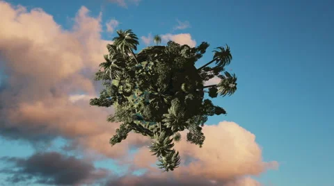 Concept tree planet loop animation | Stock Video | Pond5
