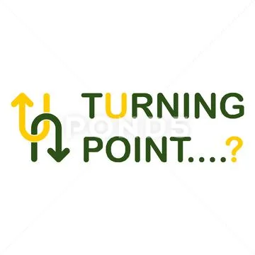 Concept of a turning point sign and text design. ~ Clip Art #141045391