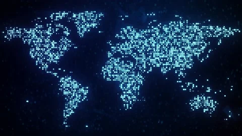 Concept of world map animation on digita... | Stock Video | Pond5