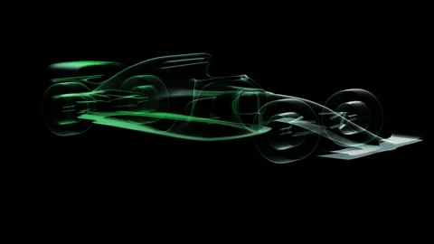 Conceptual formula one race car. X-ray v... | Stock Video | Pond5