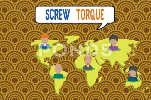 Conceptual hand writing showing Screw Torque. Business photo showcasing ...