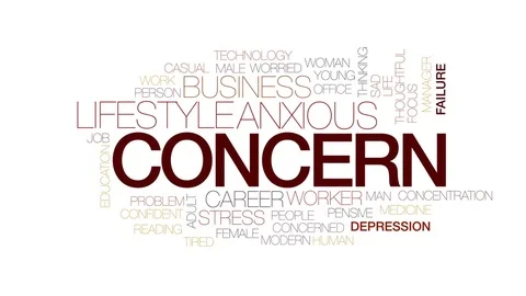 Concern animated word cloud, text design... | Stock Video | Pond5