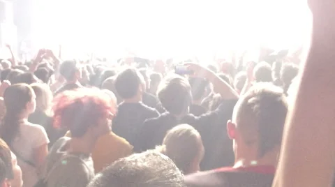 Concert Crowd Stage Lights Stock Video Footage | Royalty Free Concert ...